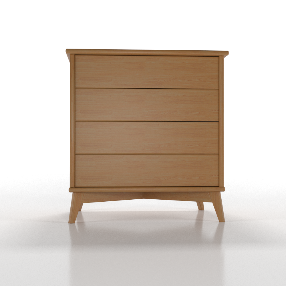 Cômoda Moderna 4 Gavetas Zen - Timber Móveis Nogueira