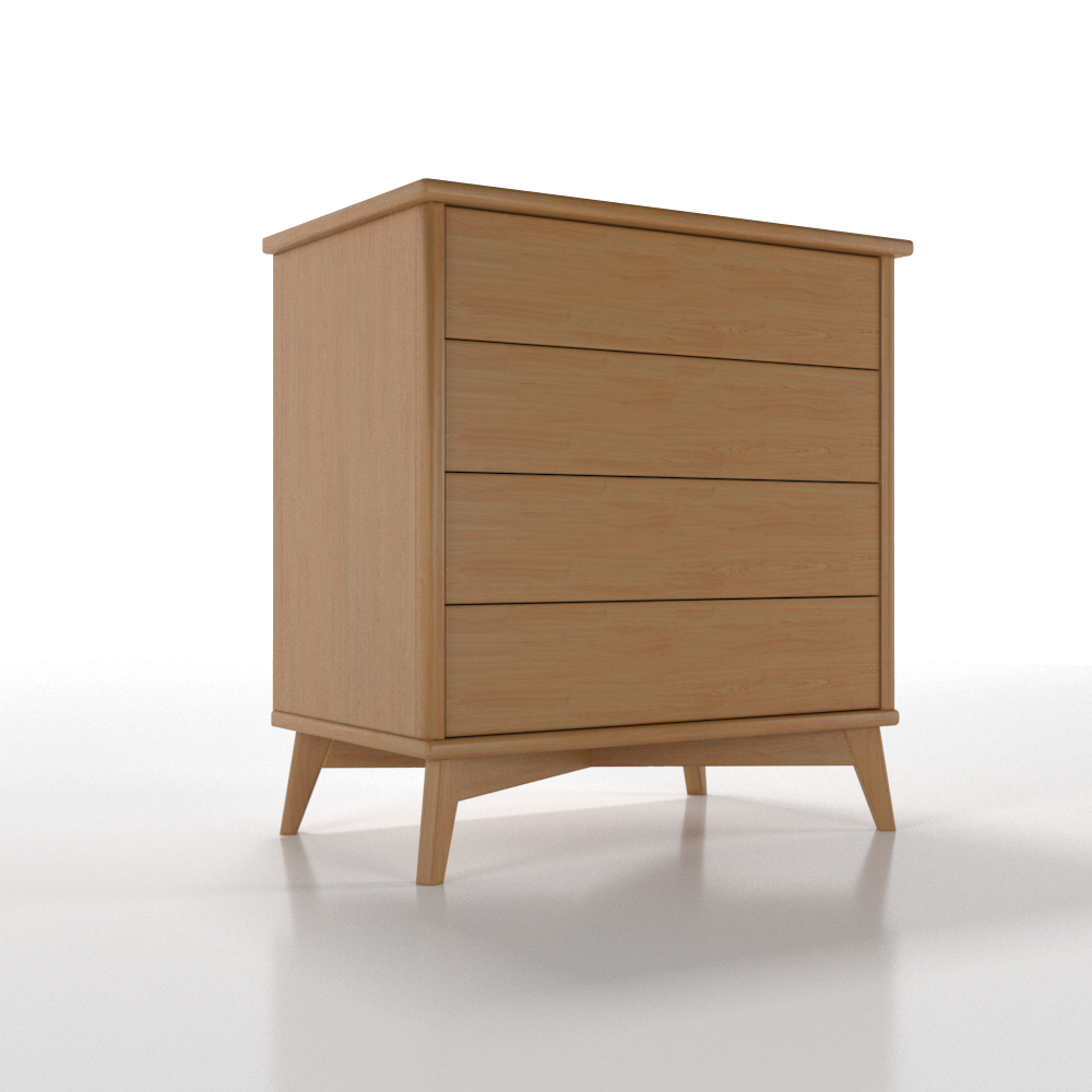 Cômoda Moderna 4 Gavetas Zen - Timber Móveis Nogueira