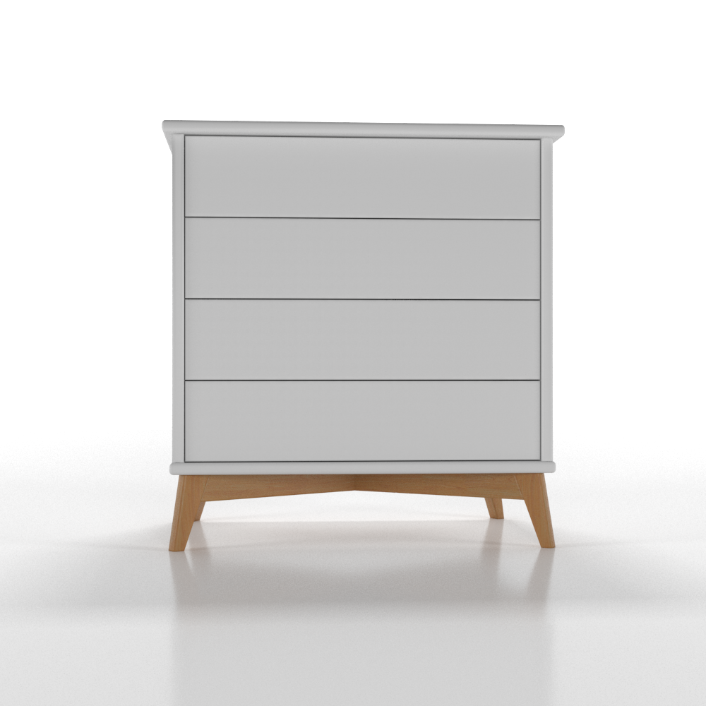 Cômoda Moderna 4 Gavetas Zen - Timber Móveis Nogueira