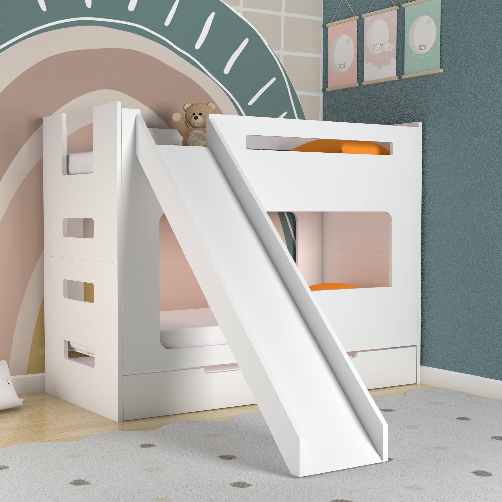 Treliche Infantil com Escorregador Lumi - Timber Móveis Azul